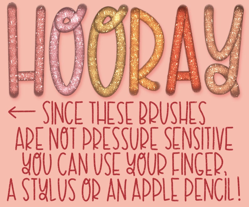 74 Procreate Brushes, Lettering Brushes, Glitter in Procreate, Monoline ...