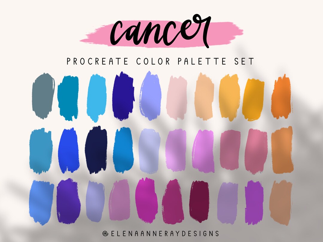 3 Procreate Color Palettes, Cancer Aesthetic, Sunset Colors, Procreate ...