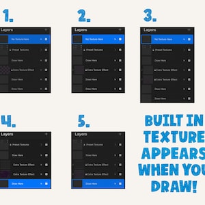 Preset Procreate Canvases With Textured Layers, Easy to Use Paper ...