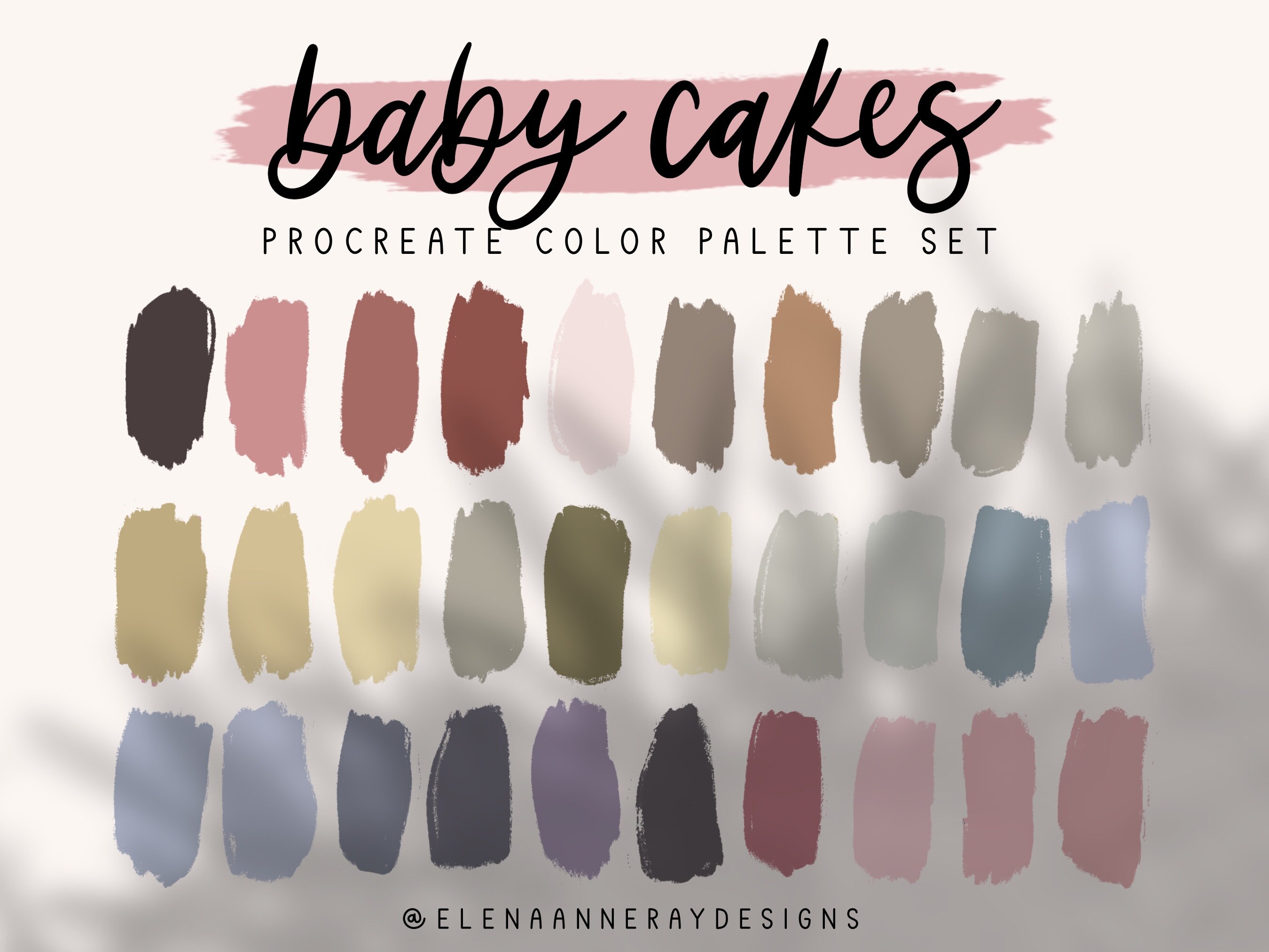 6 Procreate Color Palettes Happy Procreate Colors Cute Color - Etsy