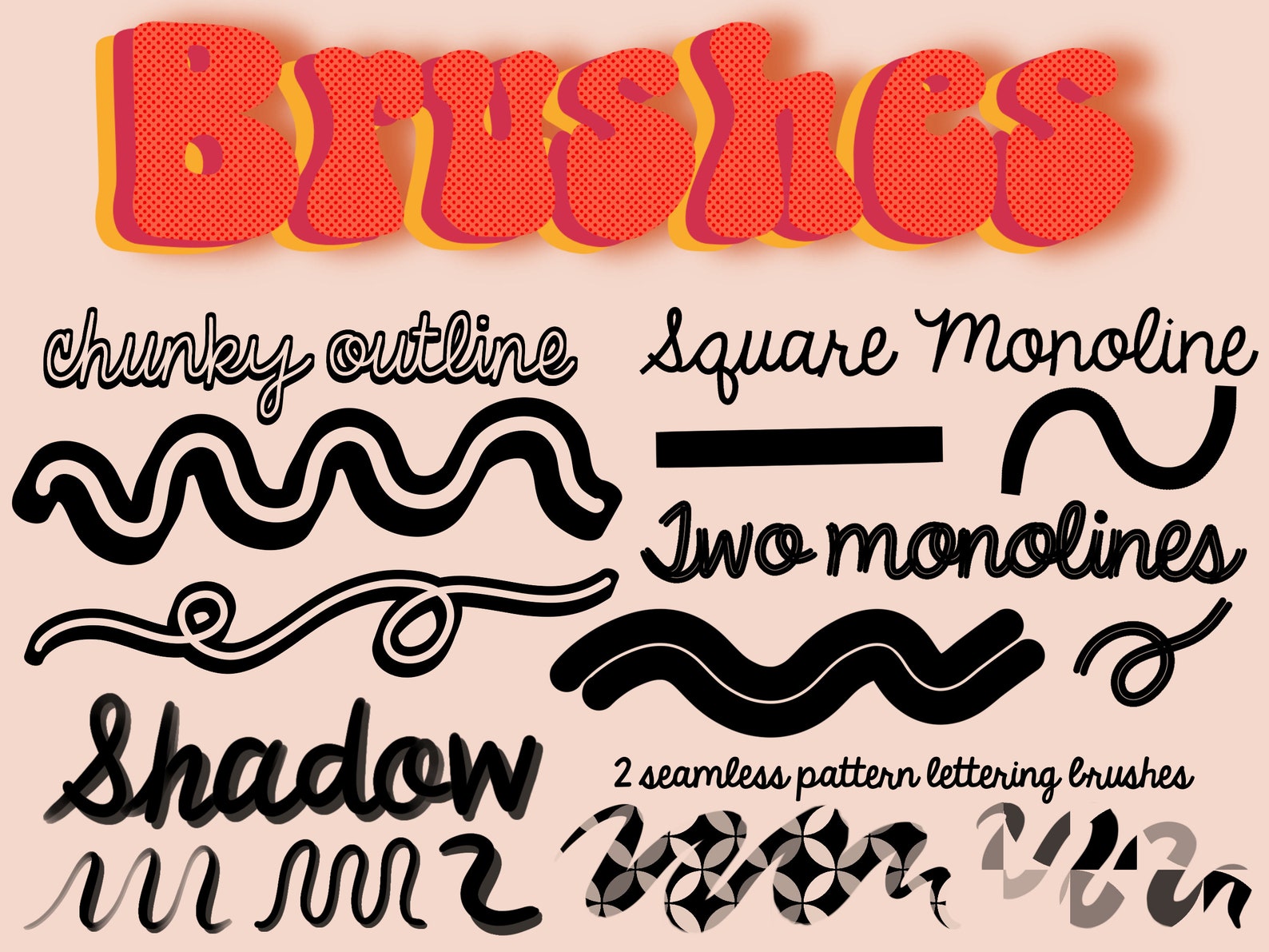 Retro Lettering Set 70s Lettering Retro Stamps Vintage | Etsy