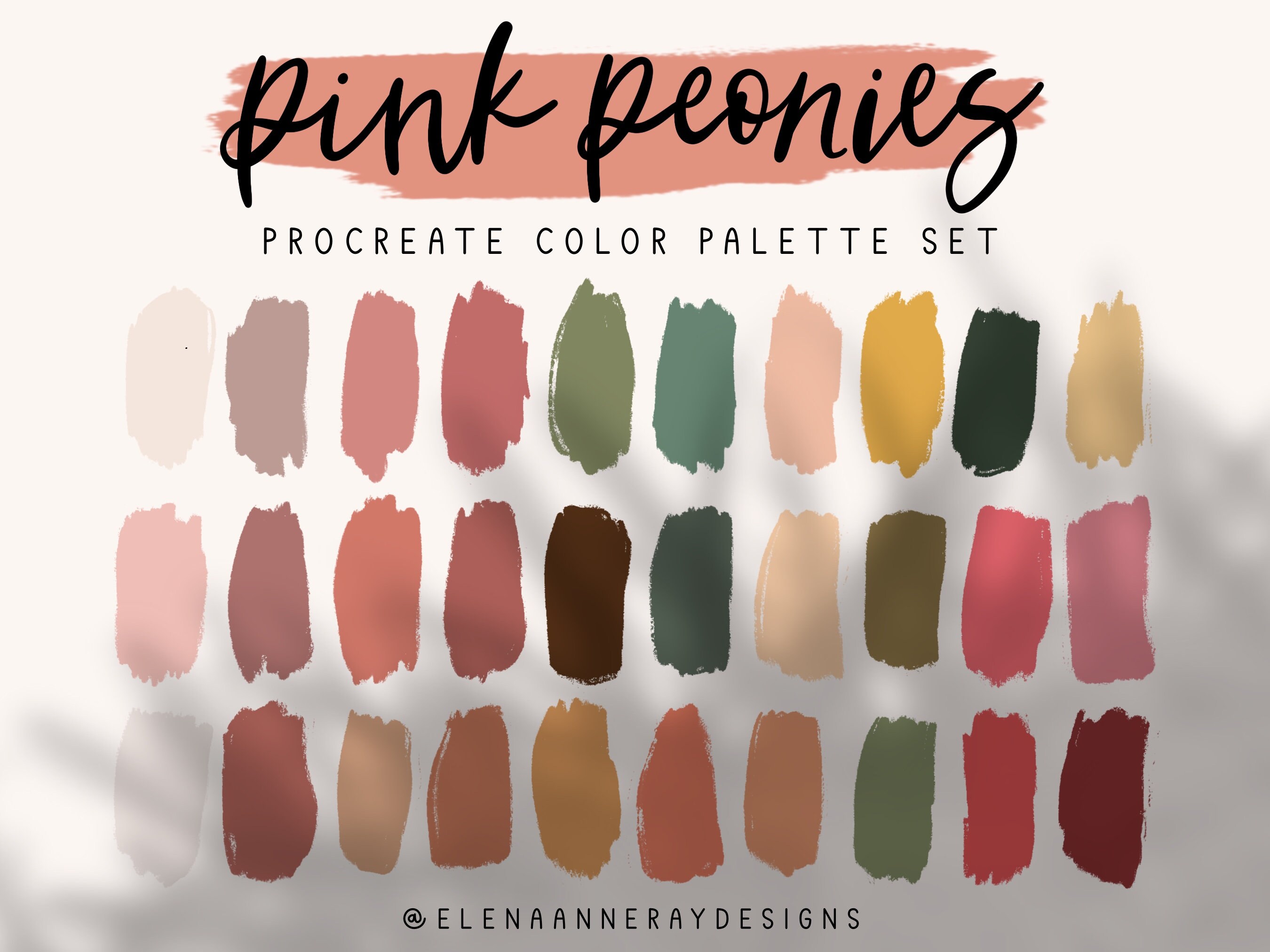 6 Procreate Color Palettes Gradient Procreate Color Palette Etsy Canada