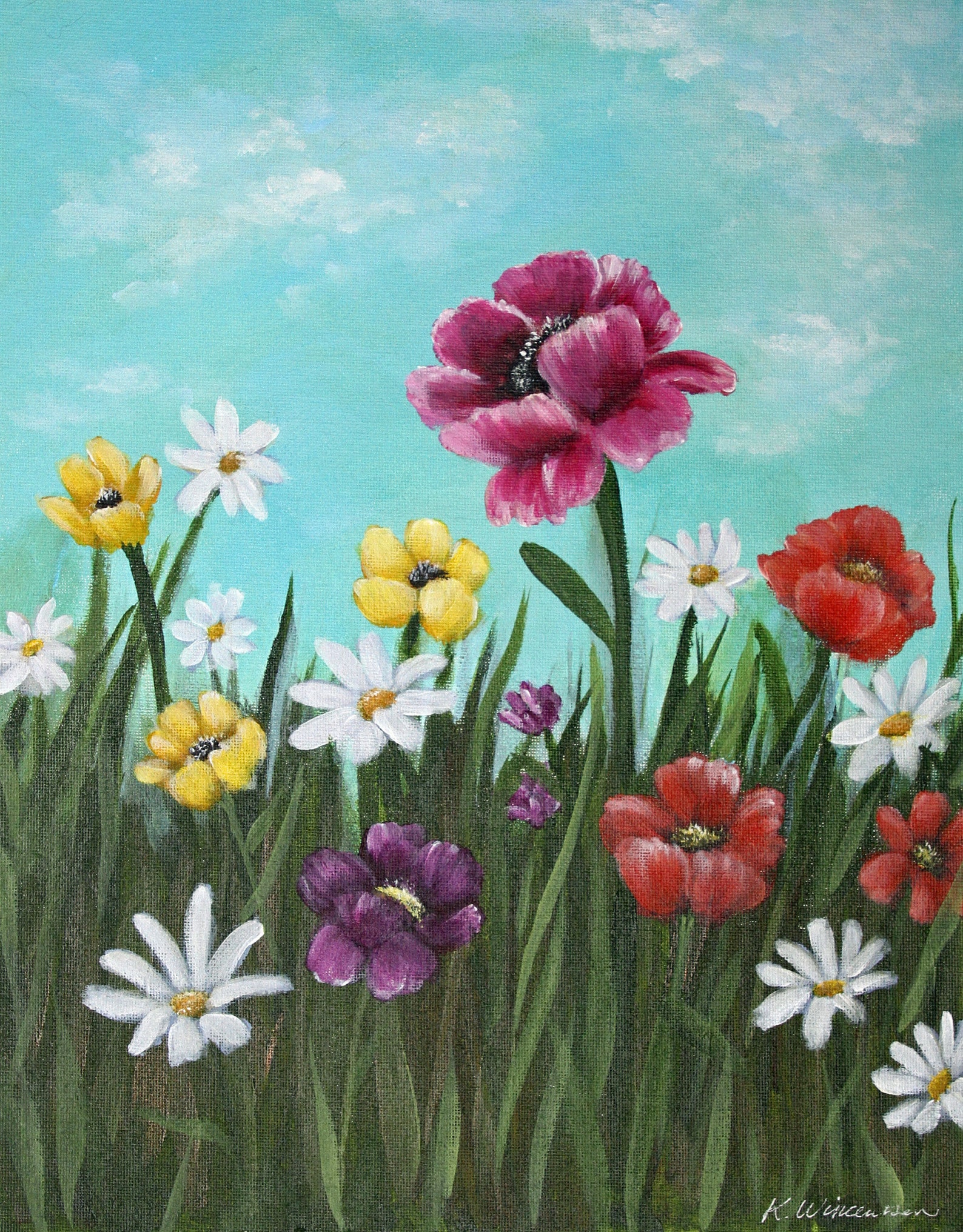 First Day of Spring is an Original Acrylic Painting on an - Etsy