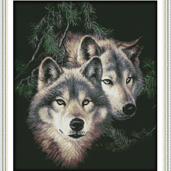 Wolf Cross Stitch - Etsy
