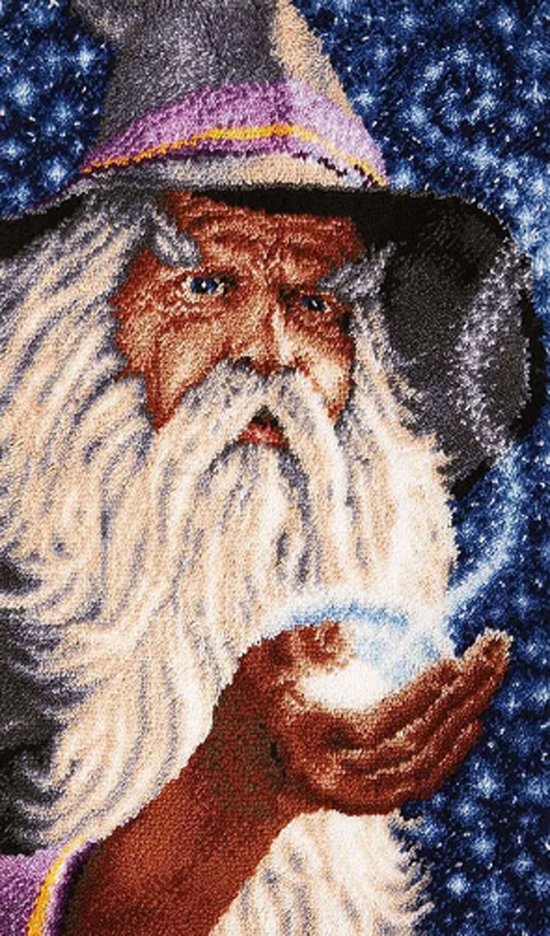 Magical Wizard Latch Hook Rug Making Kit Pre Printed Canvas - Etsy