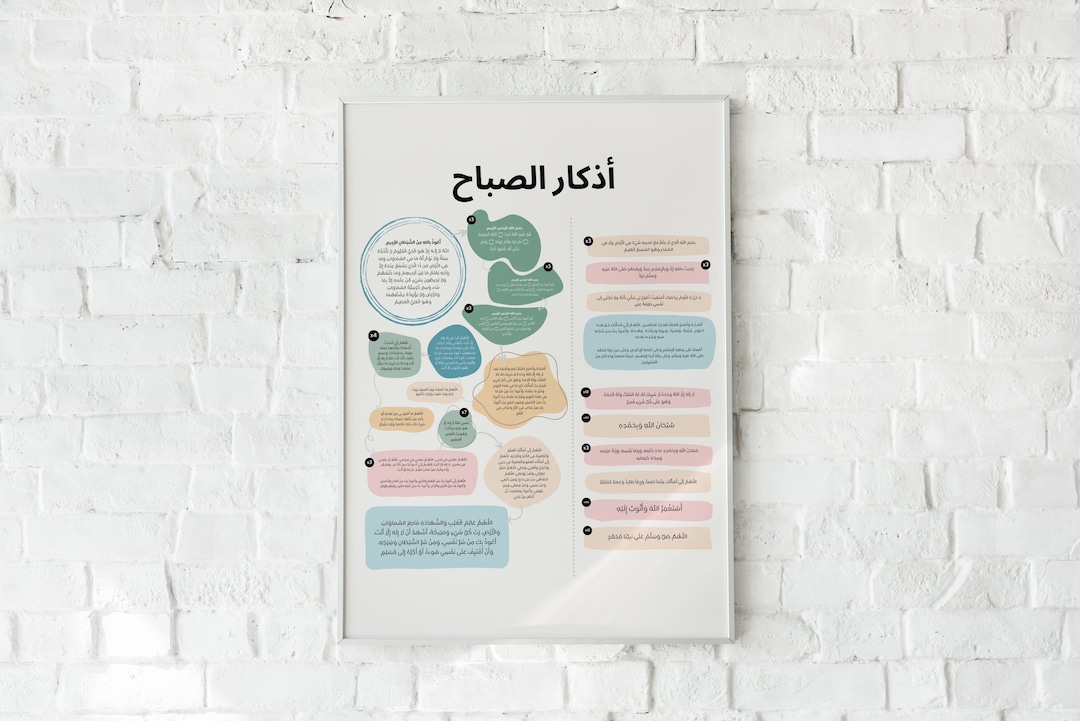 Athkar Assabah Islamic Wall Art | Islamic Decor | PDF Print Download ...