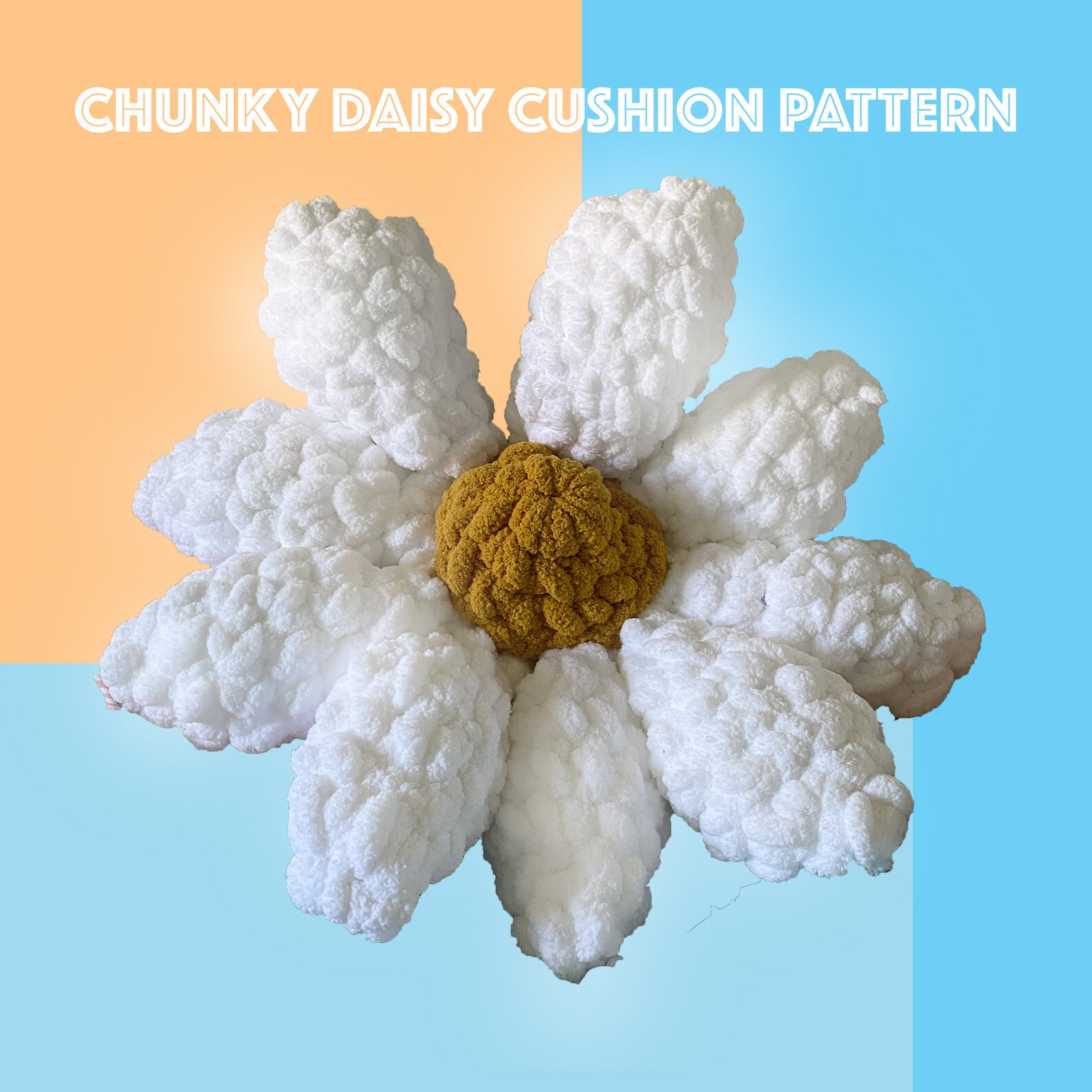 UPDATED THIS MONTH Chunky Daisy Cushion Pillow Pattern Daisy Flower ...