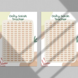 Salah Tracker | Muslim Prayer Tracker | Salah Tracker Checklist ...