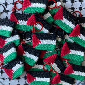 Crochet Palestine Flag Keychain | Handmade Falasteen Keyring | Free ...