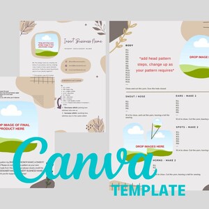 Crochet Knit Canva Pattern Template | White & Beige Abstract Theme ...