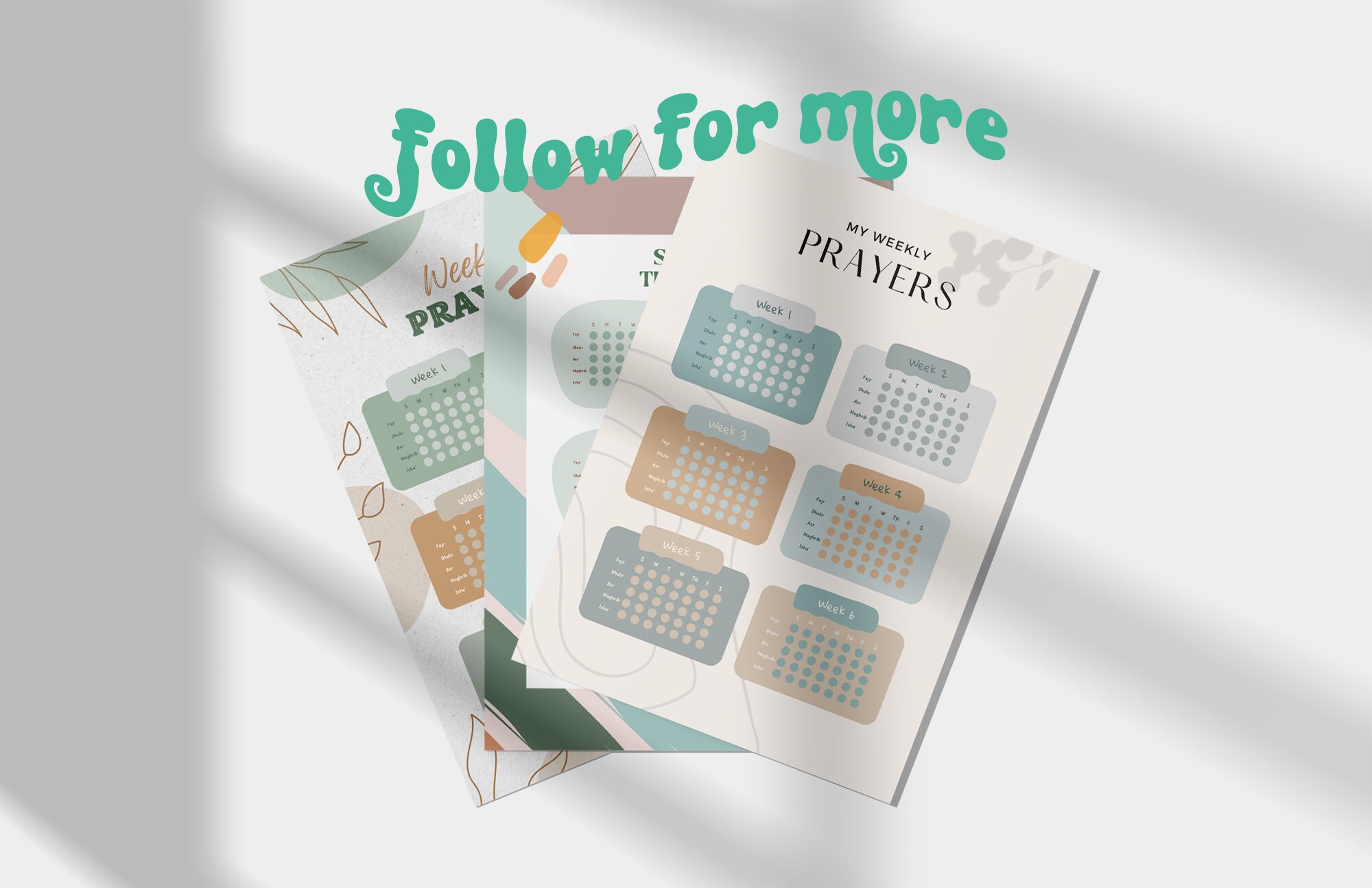 Salah Tracker Muslim Prayer Tracker Salah Tracker Checklist Islamic Art ...