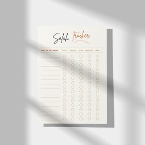 Salah Tracker | Muslim Prayer Tracker | Salah Tracker Checklist ...