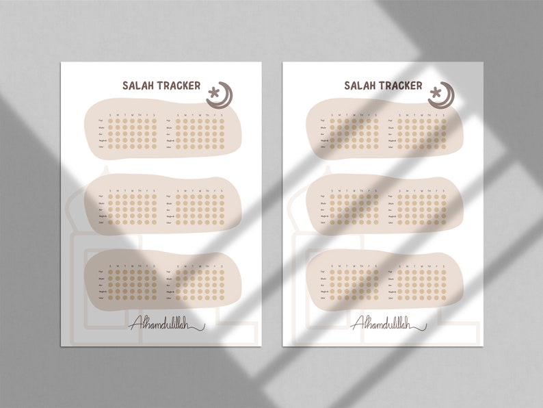 Salah Tracker | Simple Layout | Muslim Prayer Tracker | WEEKLY Salah ...