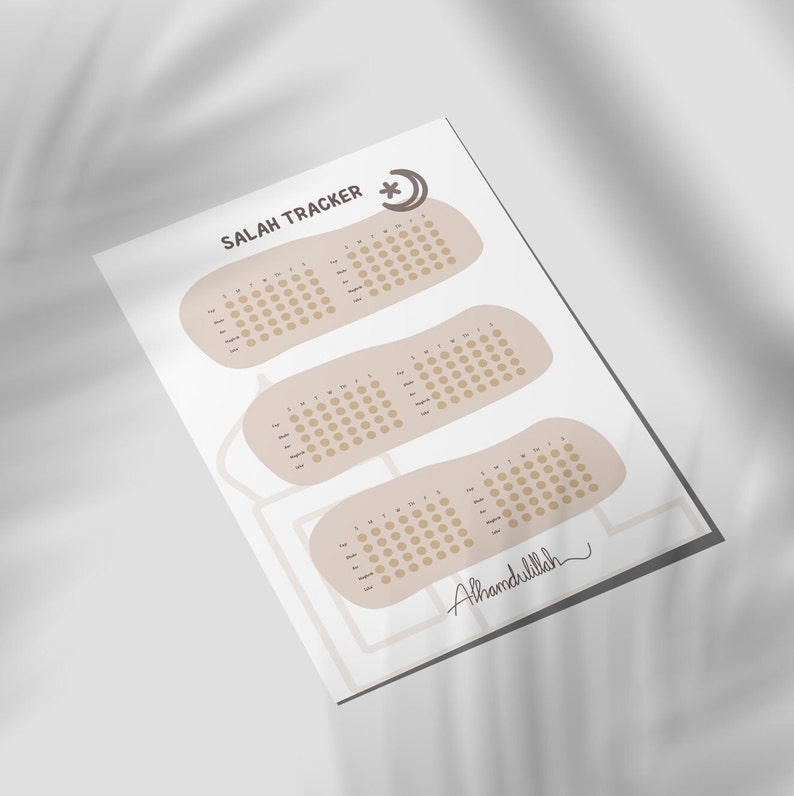 Salah Tracker | Simple Layout | Muslim Prayer Tracker | WEEKLY Salah ...