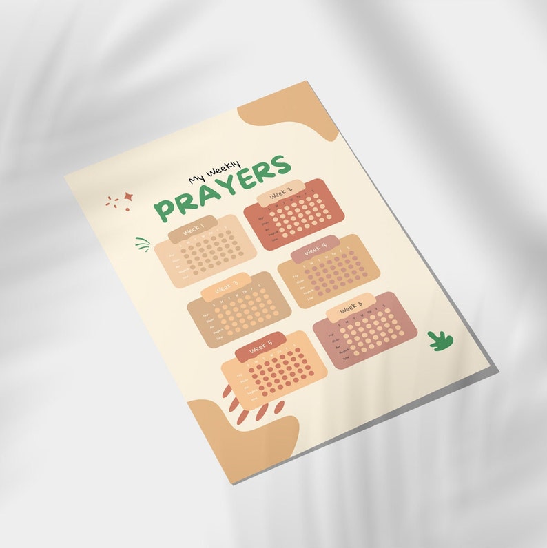 Salah Tracker | Muslim Prayer Tracker | Salah Tracker Checklist ...
