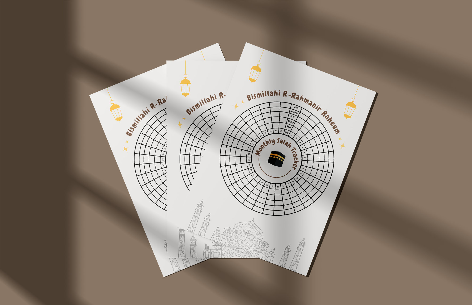 Monthly Salah Tracker: Islamic Prayer Checklist (digital Download) - Etsy