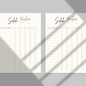 Salah Tracker | Muslim Prayer Tracker | Salah Tracker Checklist ...