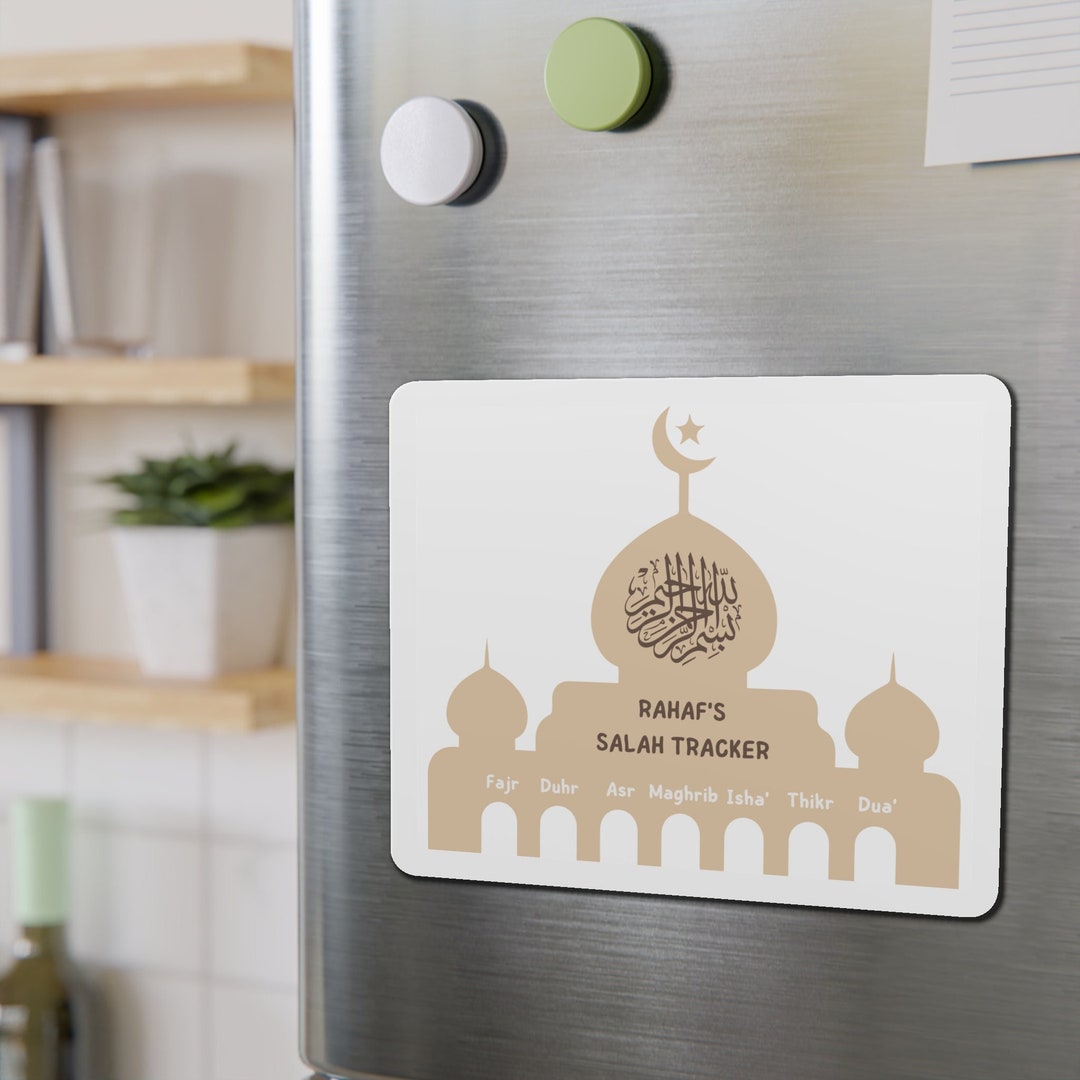Islamic Fridge Magnet Custom Prayer Tracker Personalized Dry Erase ...