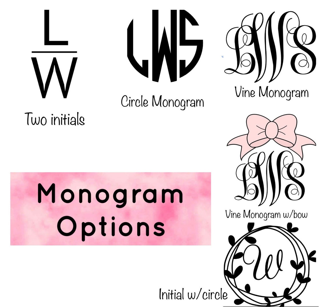 Personalized Decals | Decals | Charger Decal | Candle Decal | Monogram ...