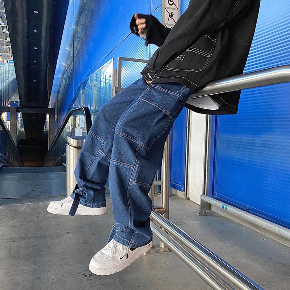 Baggy Men s Jeans Streetwear Skateboard Pants PAS12 Etsy Baggy Men s Jeans Streetwear Skateboard Pants PAS12 Etsy
