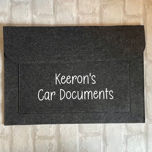 Personalised Car Documents Folder Car Paperwork Organiser - Etsy UK