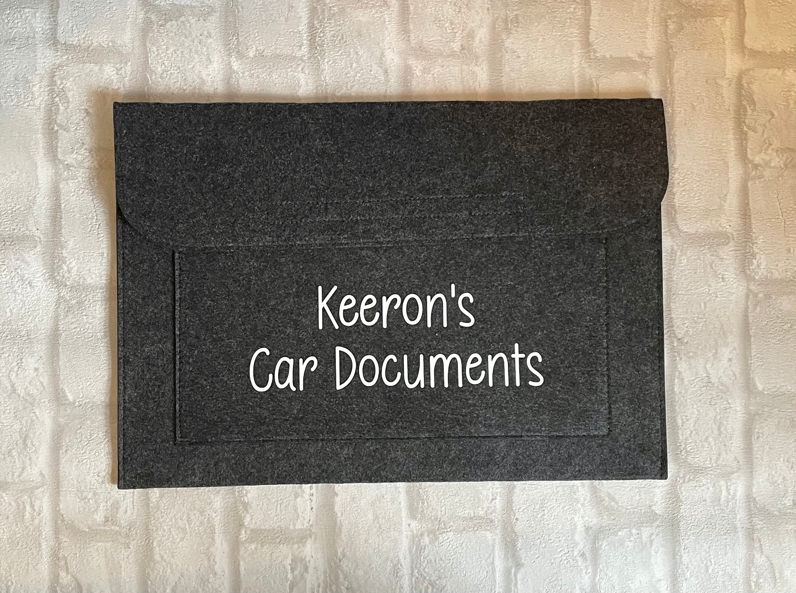 Personalised Car Documents Folder Car Paperwork Organiser - Etsy UK