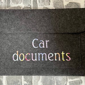 Personalised Car Documents Folder Car Paperwork Organiser | Etsy UK