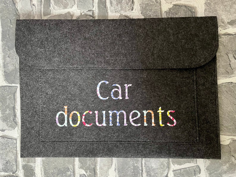 Personalised Car Documents Folder Car Paperwork Organiser | Etsy UK