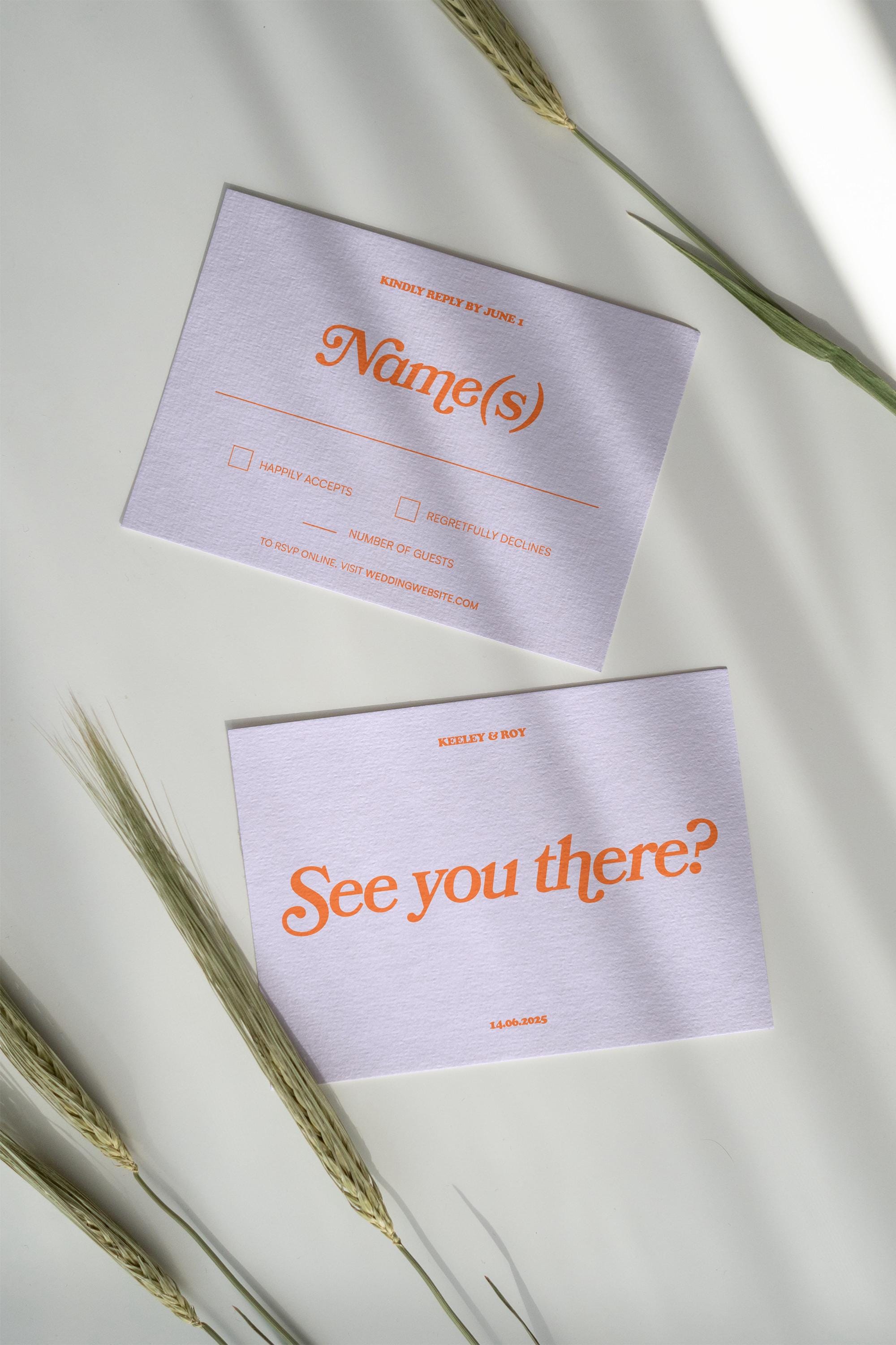 Funky Wedding Invite Bold Wedding Invite Colourful Wedding Invitations ...