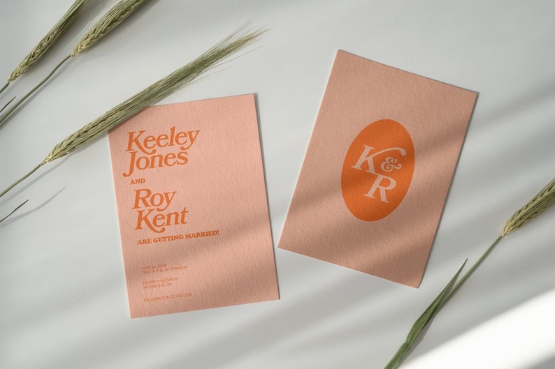 Funky Wedding Invite | Bold Wedding Invite | Colourful Wedding ...