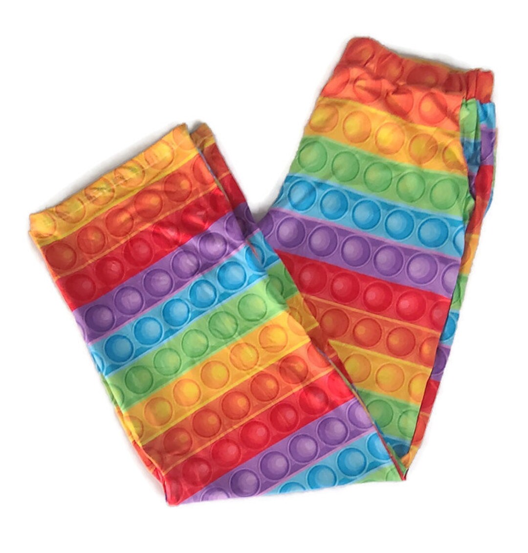 Adult Rainbow Fidget Pop It Pants - Etsy