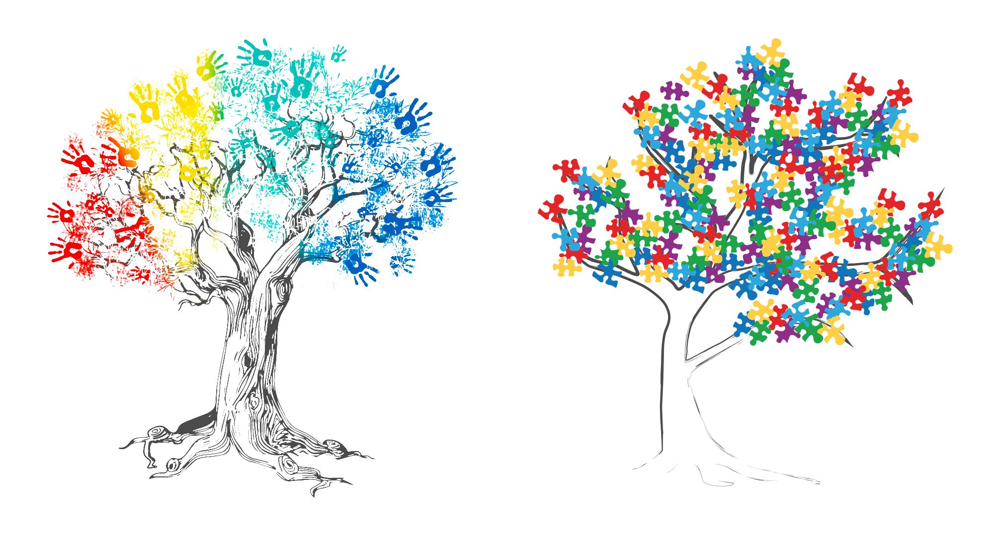 Combo 2 File Digital Autism Awareness Flower line Art | Etsy