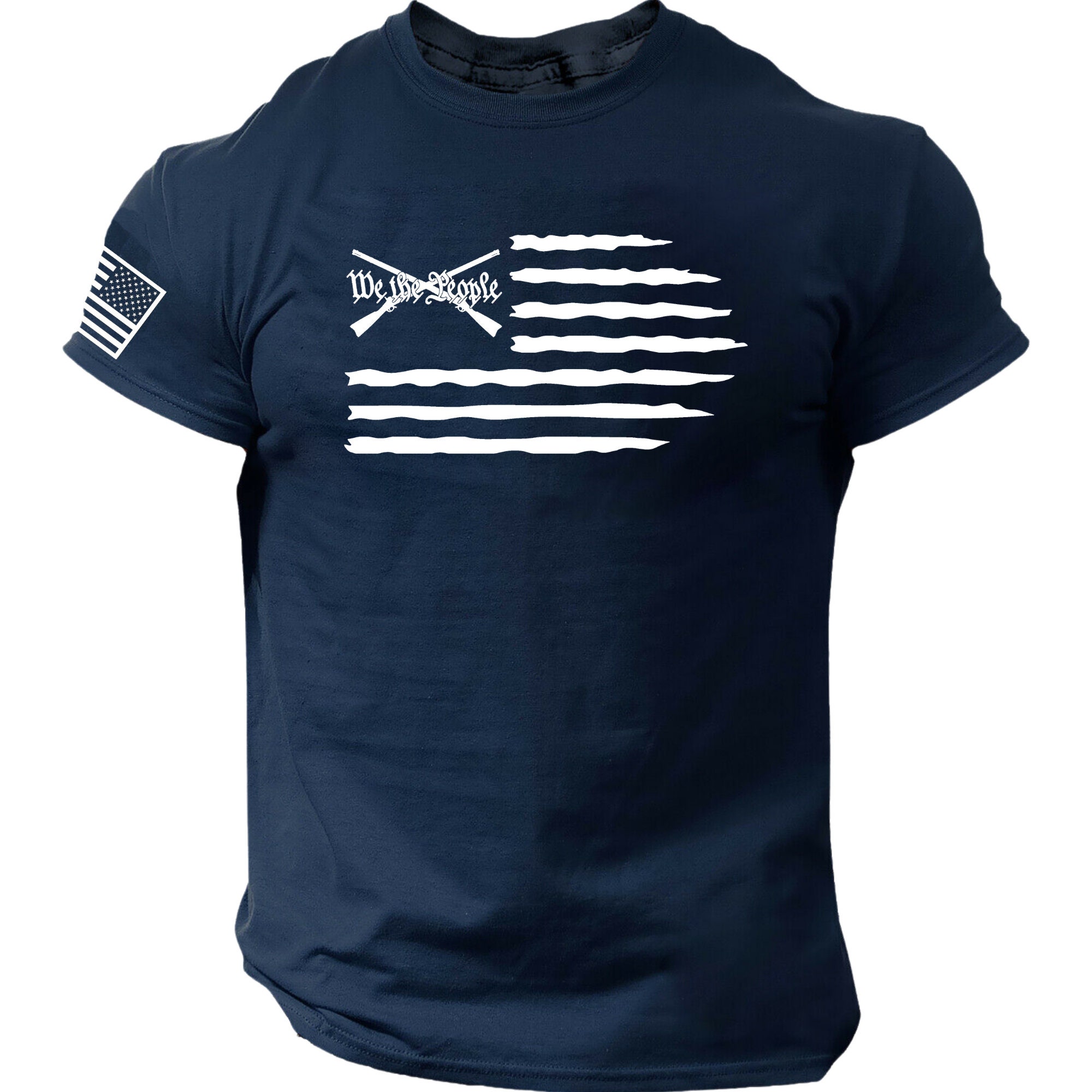 We the People Crossed Muskets American Flag Shirt Patriotic - Etsy