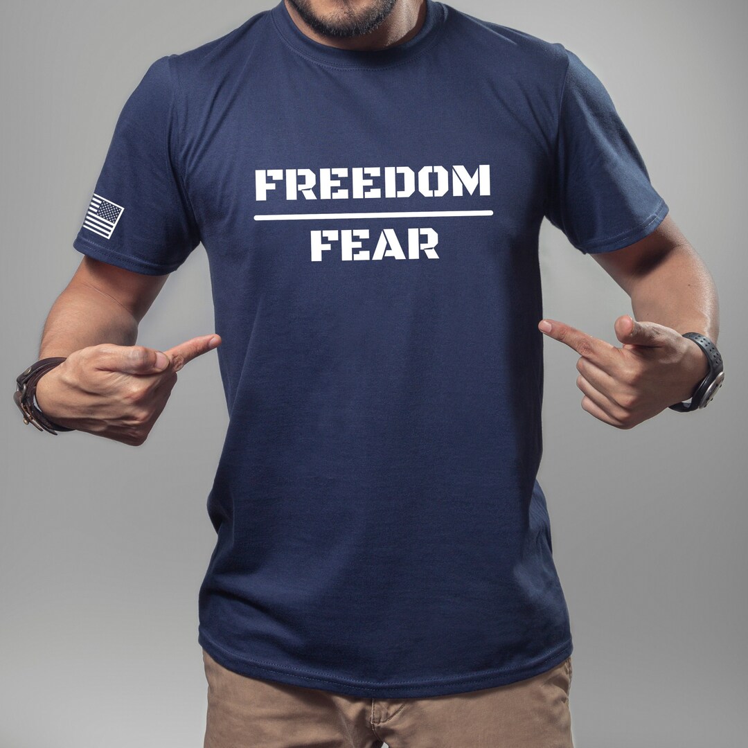 Freedom Over Fear Shirt: Patriotic USA Pride, Cotton Blend - Etsy