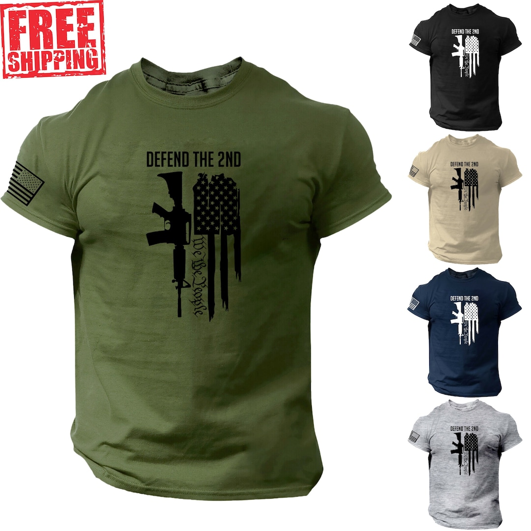 Defend the 2nd Amendment T-shirt, American Flag, We the People, USA ...