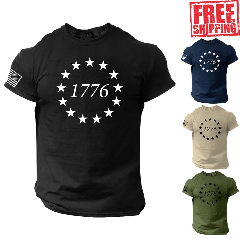 1776 T-SHIRT American Patriotic 2nd Amendment U.S.A. - Etsy