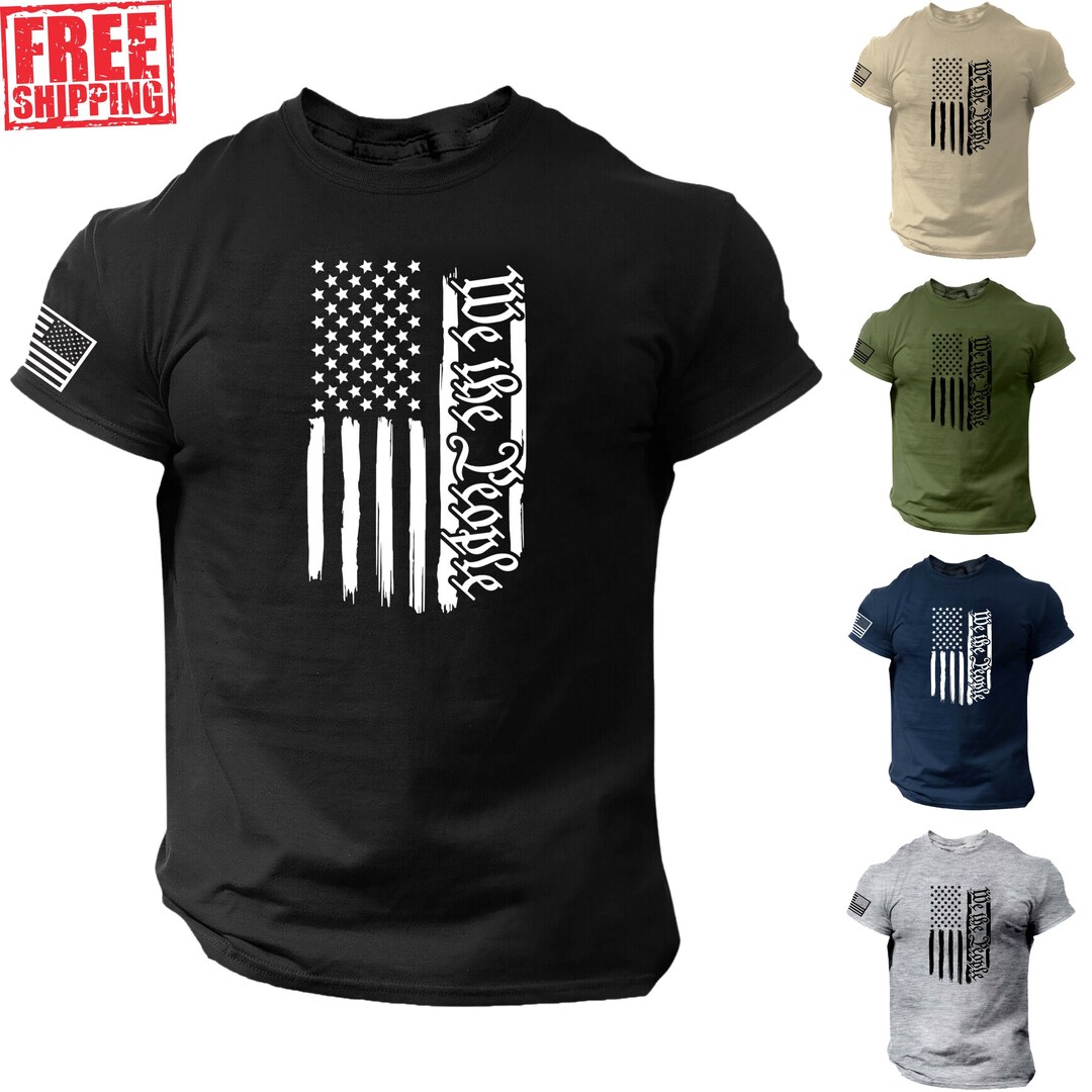 We the People American Flag Shirt: Patriotic USA Liberty Tee - Etsy