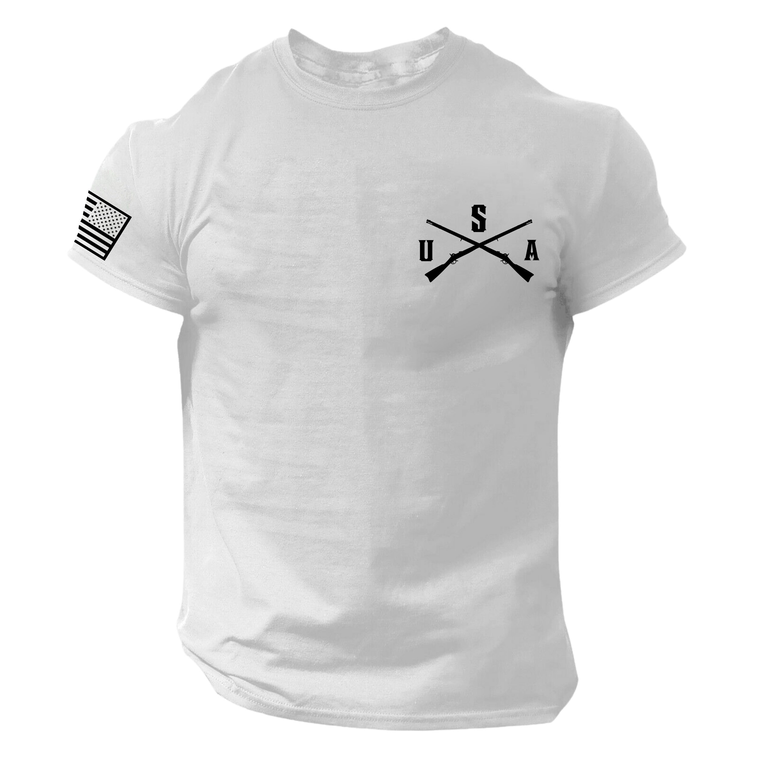 USA Crossed Muskets Graphic Tee: Patriotic 2A Shirt - Etsy