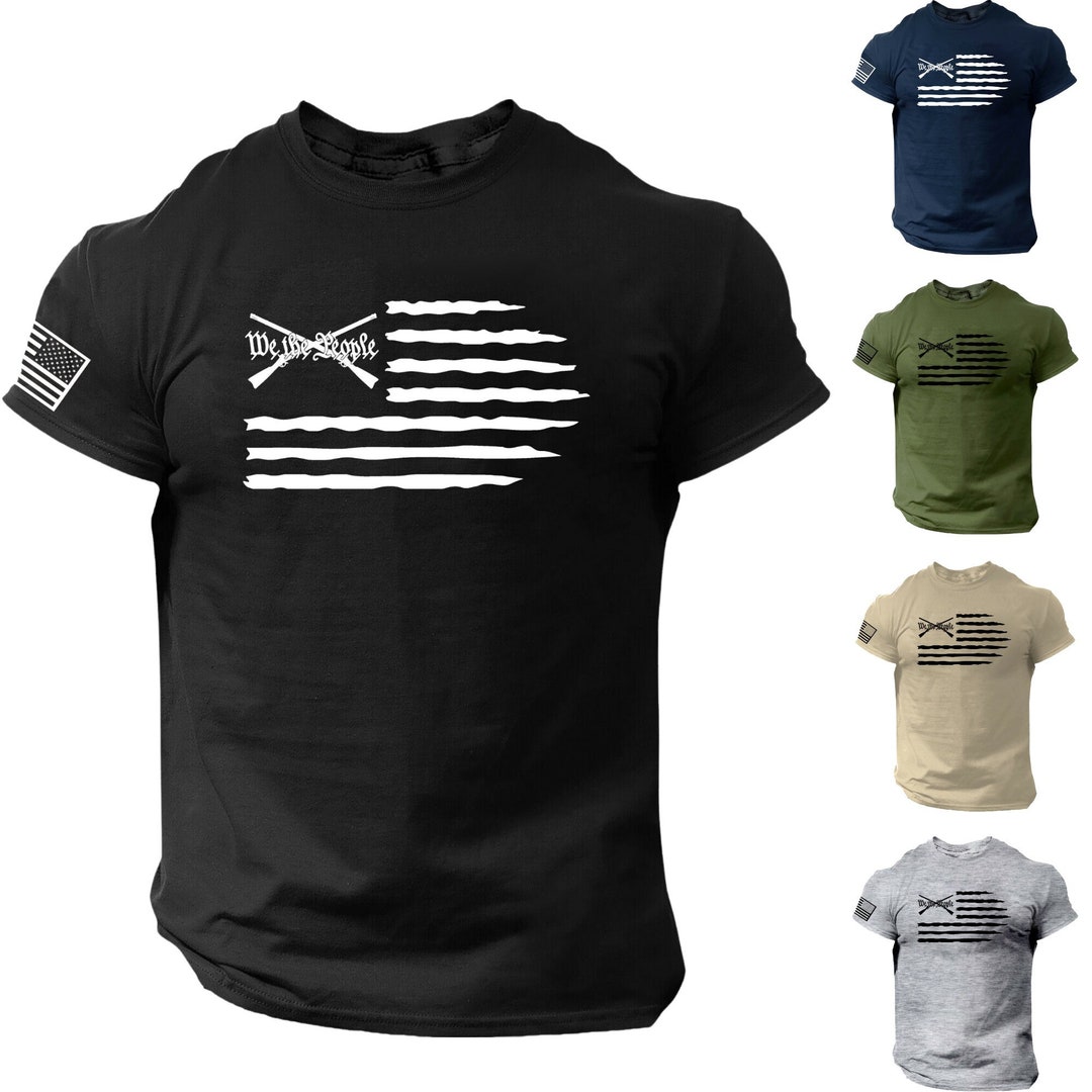 We the People Crossed Muskets American Flag Shirt Patriotic 1776 USA ...