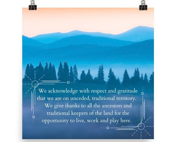 Land Acknowledgment Art, Indigenous Cultural Safety Art, Indigenous ...