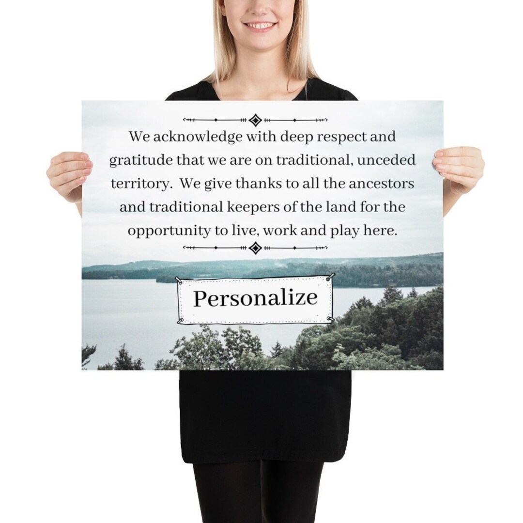 Personalized Land Acknowledgment, Indigenous Cultural Safety Art ...