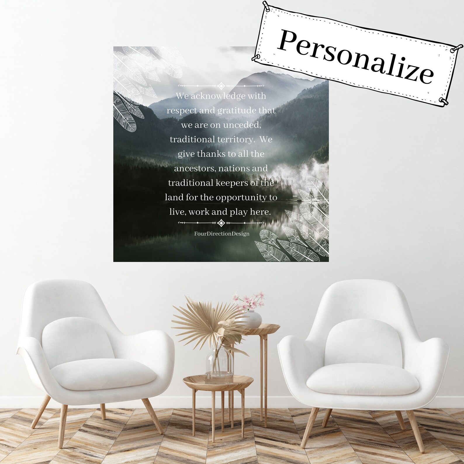 Personalized Land Acknowledgment, Indigenous Cultural Safety Art ...