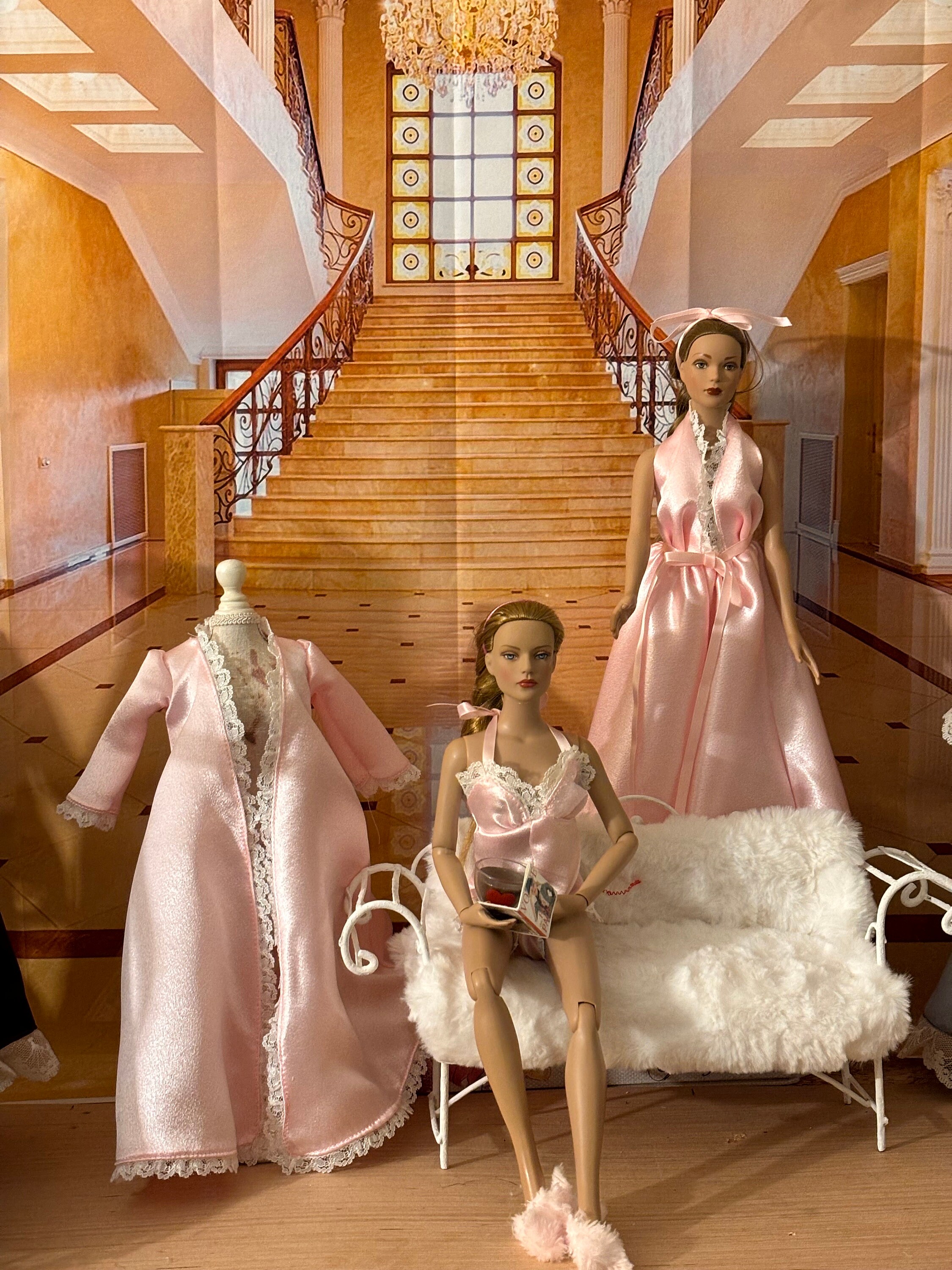 Pink Doll Nightgown Set: Robe, Teddy, Gown - Fits 16" Dolls - Etsy