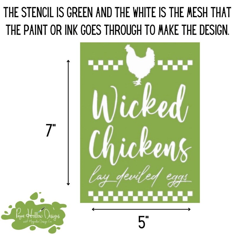 Wicked Chickens Stencil • Magnolia Design Co • 5 X 7 • Reusable ...