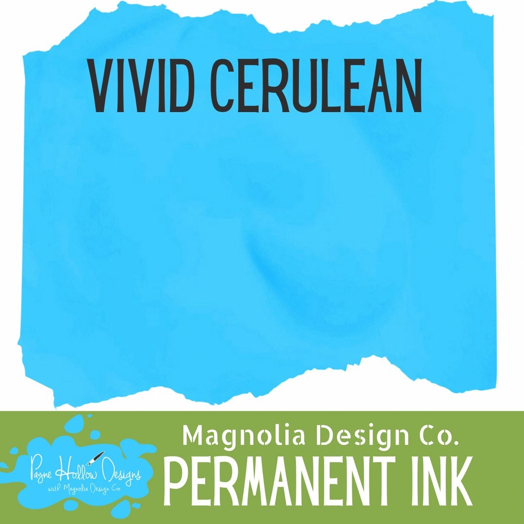 VIVID CERULEAN Permanent Ink Magnolia Design Co Permanent - Etsy
