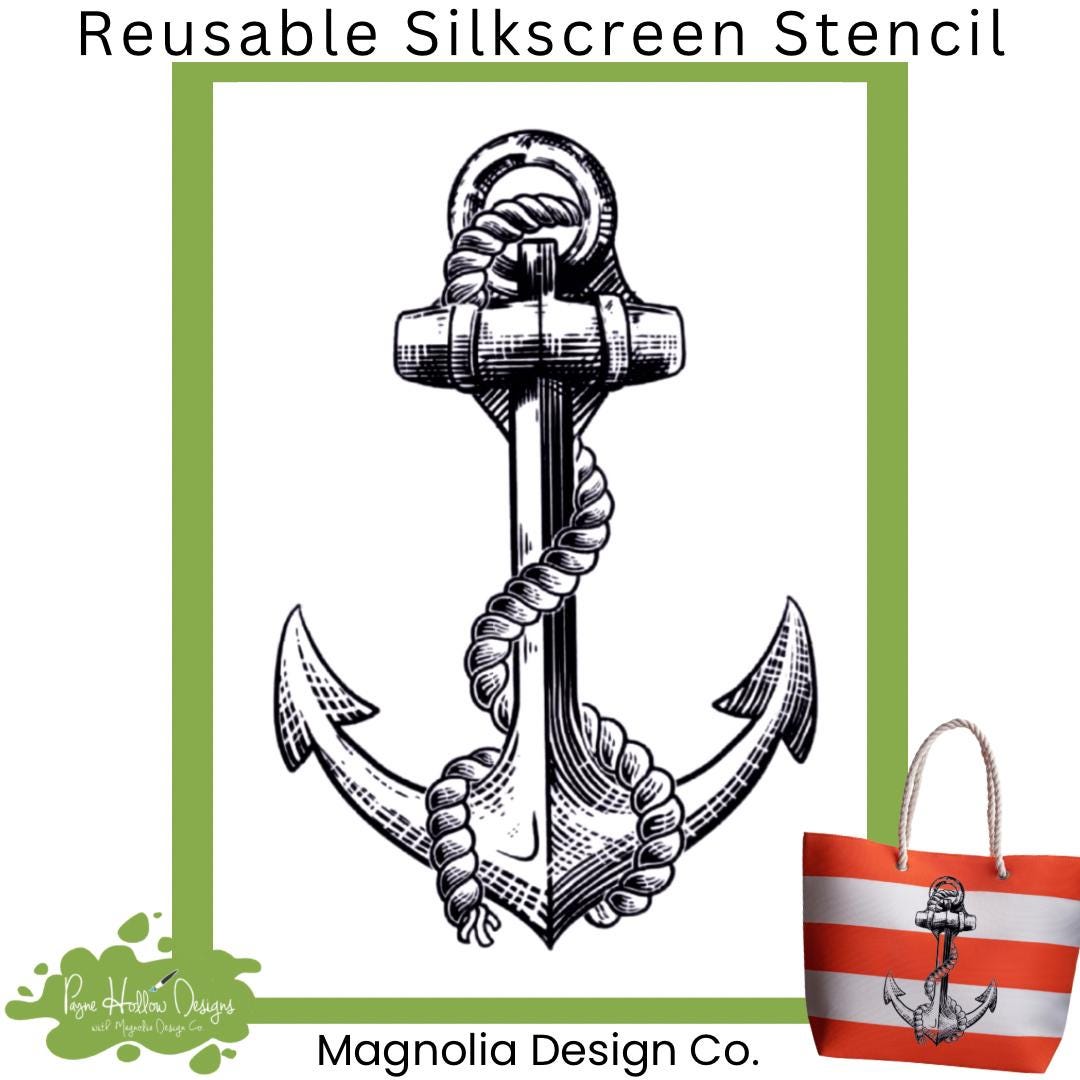 Ancohor and Rope Stencil • Magnolia Design Co • 8.5 X 11 • Reusable ...