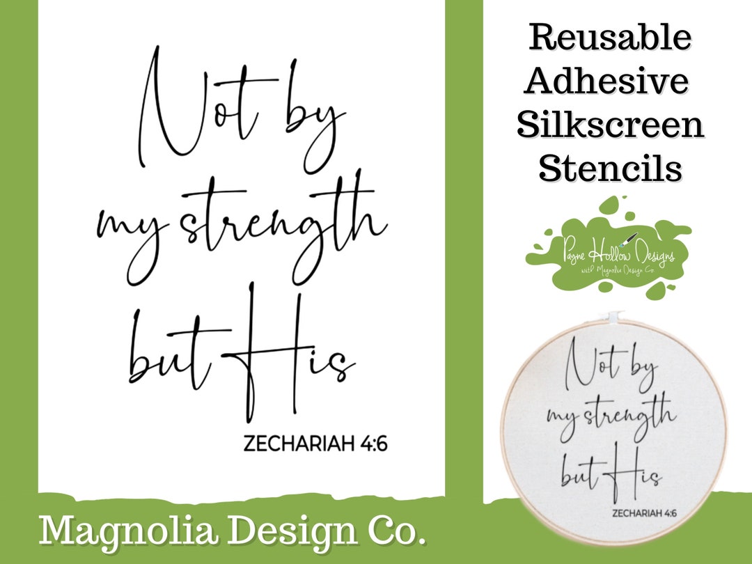 Not by My Own Strength Stencil Magnolia Design Co 5 X 7 Reusable ...