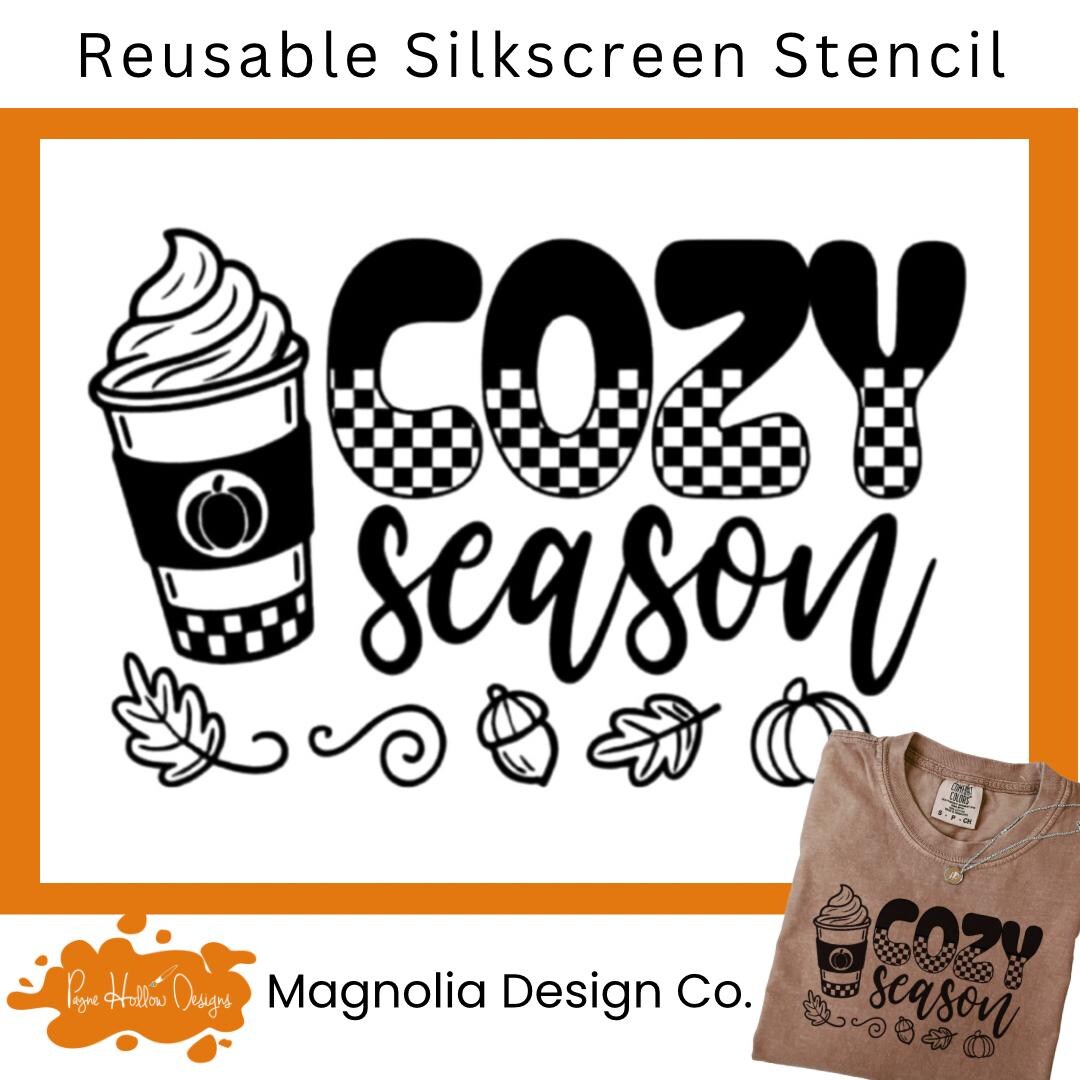 Cozy Season Stencil • 8.5x11 • Magnolia Design Co • Reusable Fall ...