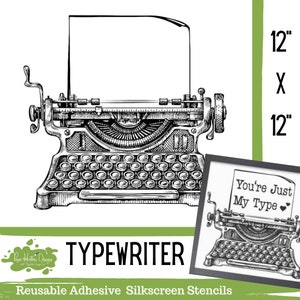 Typewriter Stencil • Magnolia Design Co • 12 X 12 • Reusable Silkscreen ...