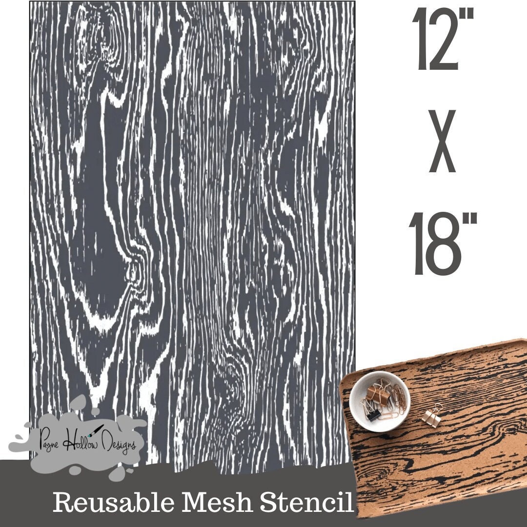 Woodgrain Reusable Mesh Stencil 12 X 18 Silkscreen Stecil - Etsy